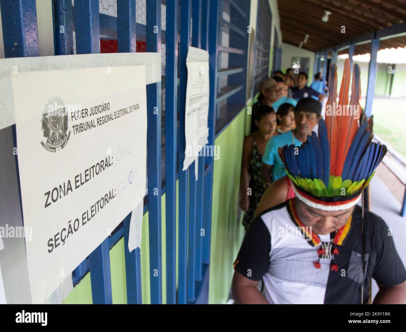 Paragominas, Brazil. 30th Oct, 2022. Elections 2022 Tembé indigenous ...
