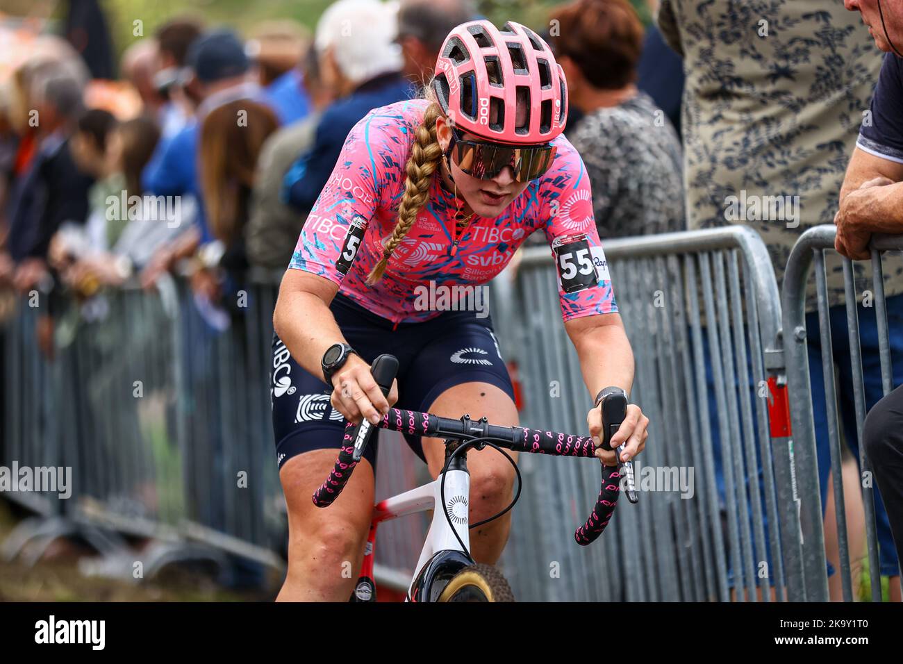 British Zoe Backstedt pictured in action during the women's elite race ...