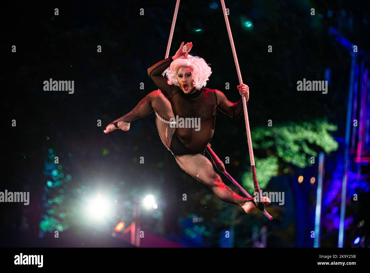Montreal, Canada - July 2 2022: 3 Geants Cirque in Completement Cirque ...