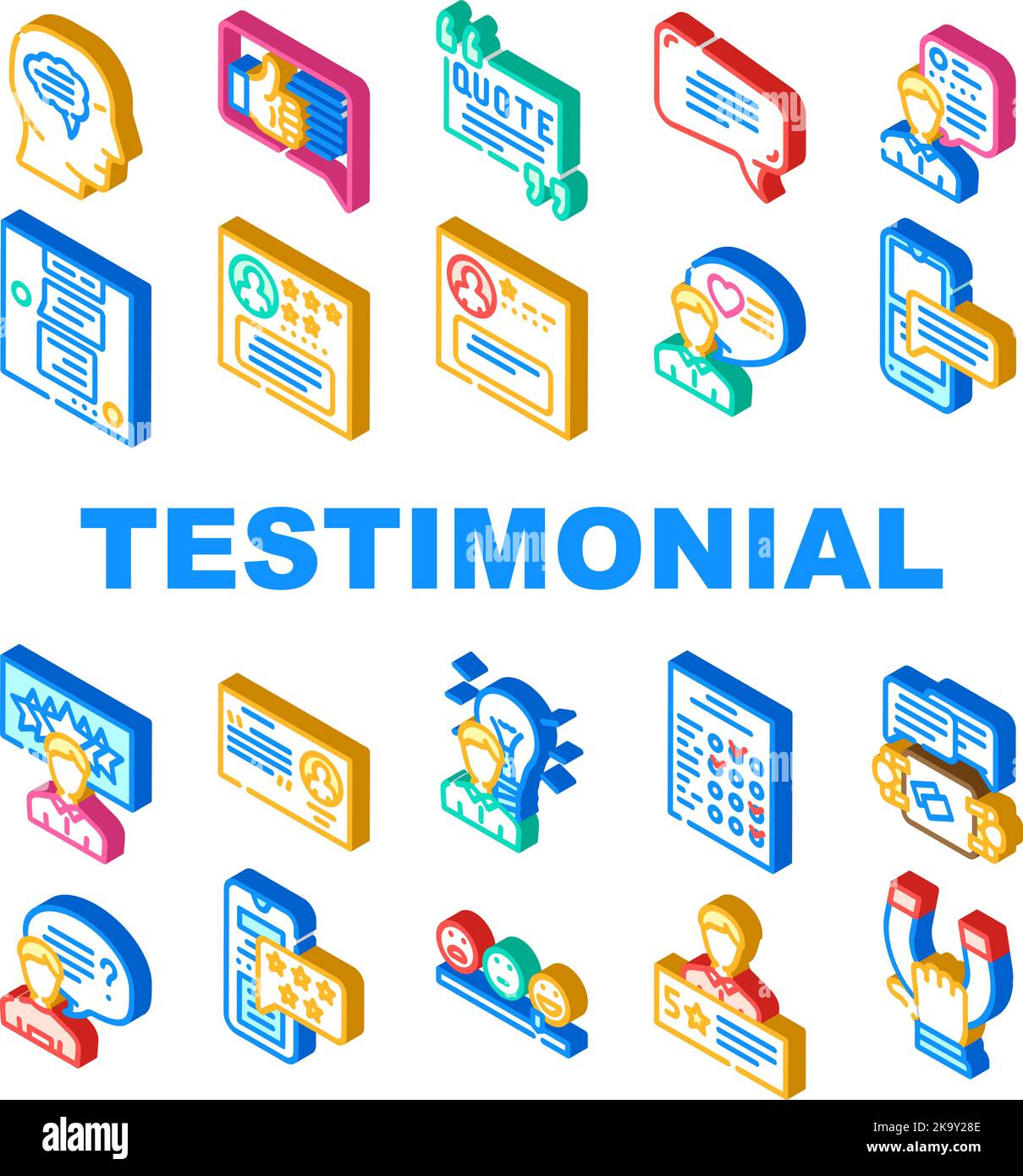 Creative testimonial template Cut Out Stock Images & Pictures - Alamy