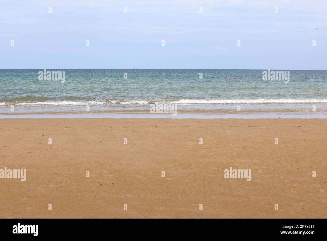 beach and sea of the place where the Normandy landings took place in ...