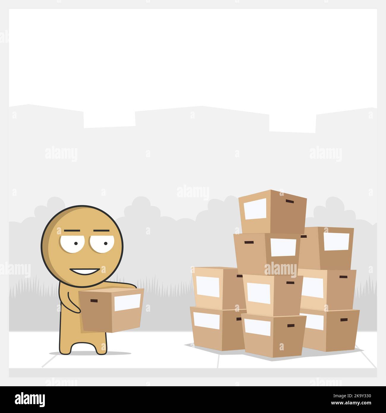 Loader loading boxes Stock Vector Image & Art - Alamy