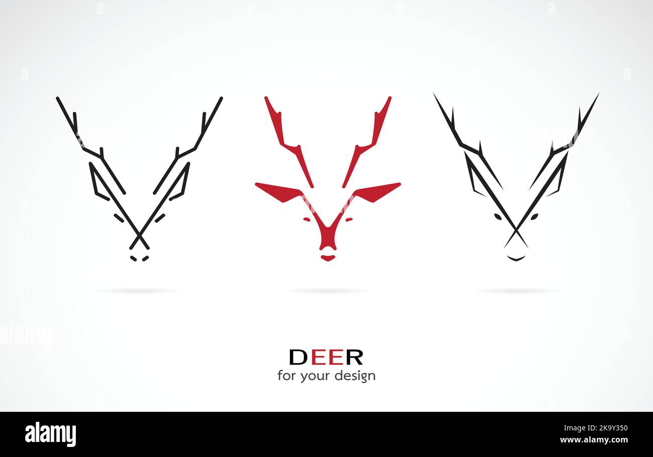 Vector image of deer design on white background. Easy editable layered ...
