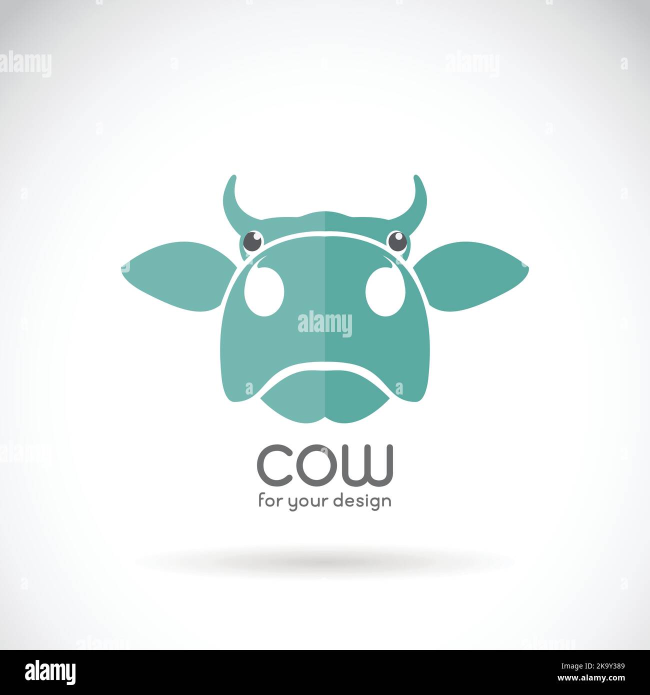 Brown cow face head Stock Vector Images - Alamy