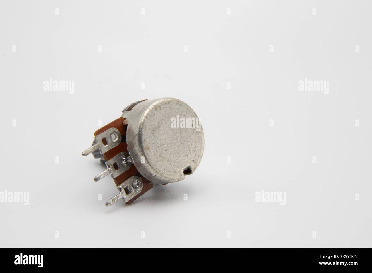 Close-up potentiometer on white background, isolated Stock Photo - Alamy