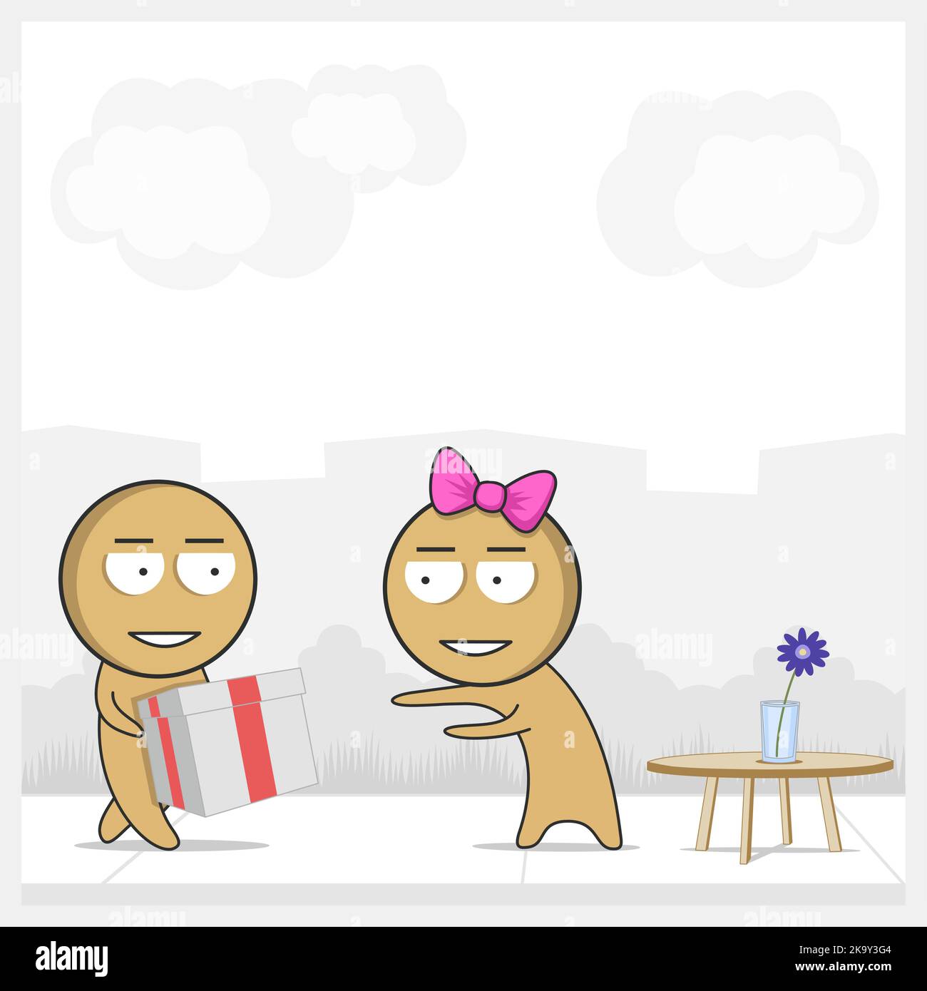 Red gift box hanging Stock Vector Images - Alamy