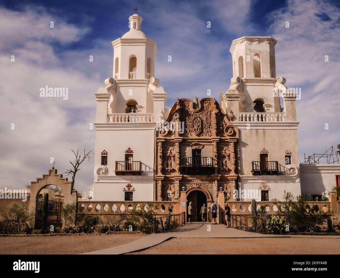 Mission San Xavier del Bac in Tucson, Arizona is a National Historic ...