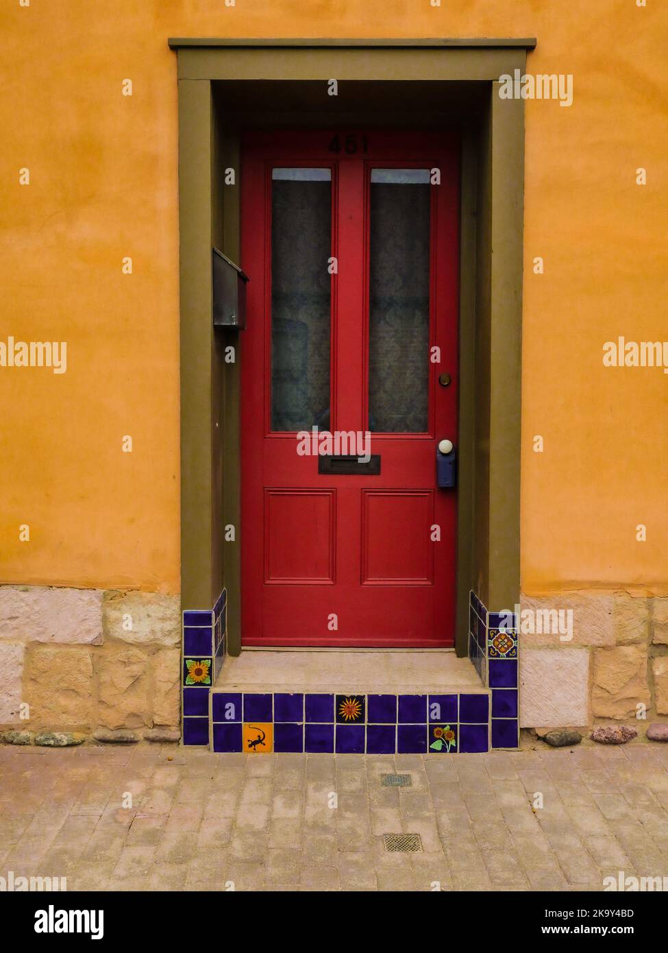 Colorful Doors and Windows in a Tucson Neighborhood Stock Photo - Alamy