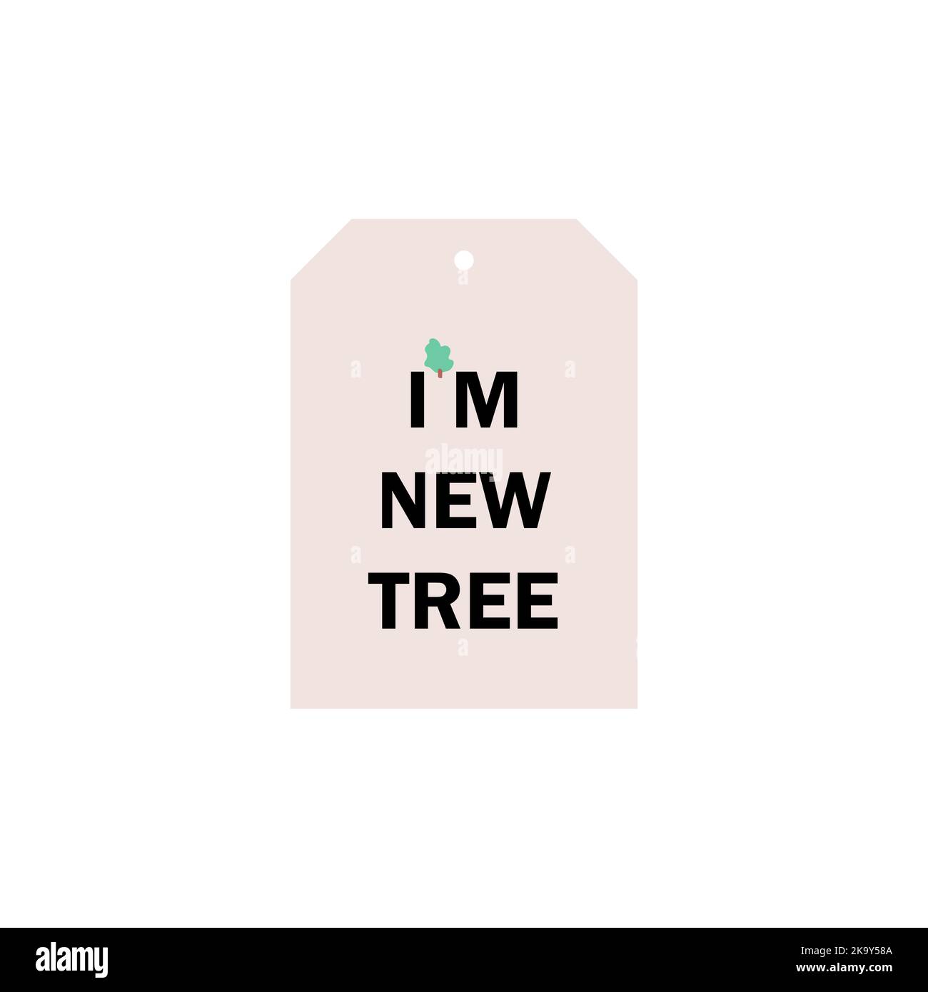 Label on a planted tree. The concept of planting new trees Stock Vector ...