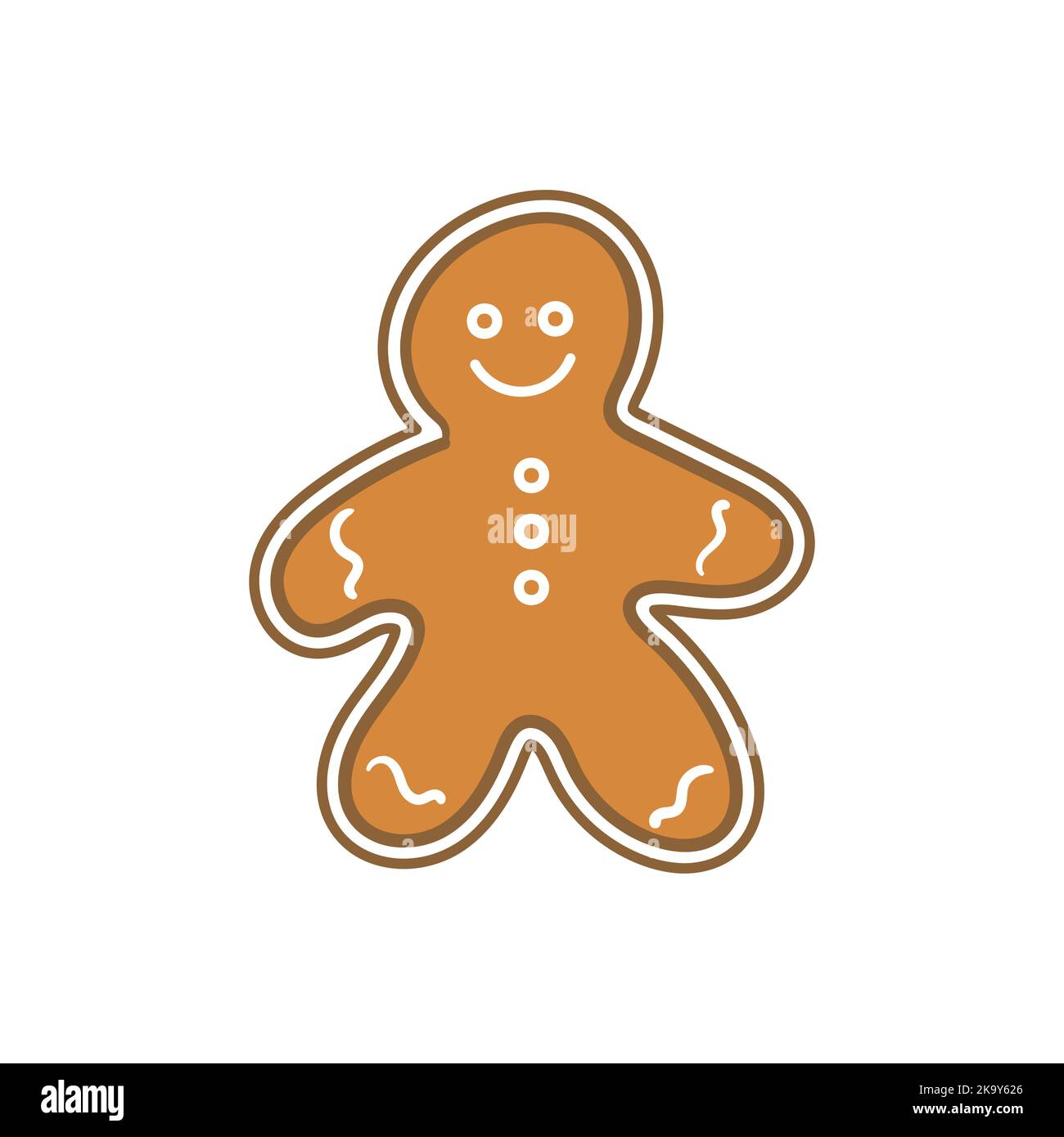 Christmas gingerbread man. Simple illustration. Christmas cookies on a ...