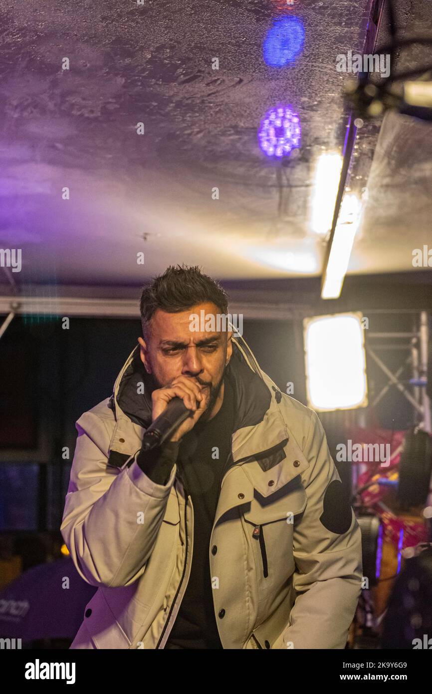 British born Indian rapper Juggy D performs at Tooting's Divali ...