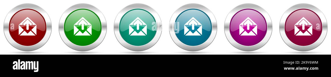 Contact us email icon glossy Stock Vector Images - Alamy