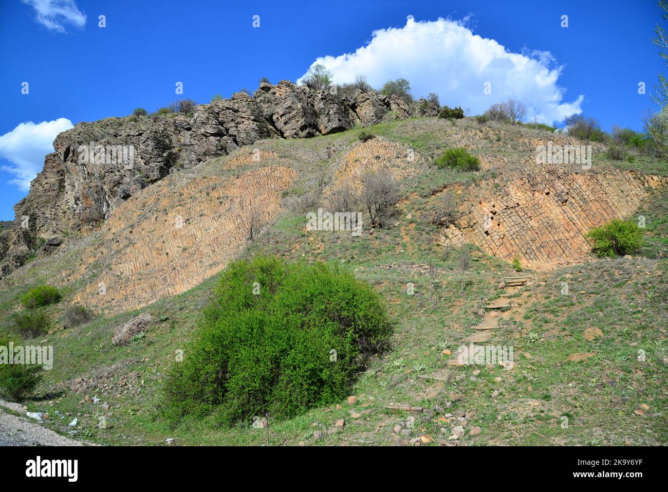 Ancient Guvem Basalt Columns is in Kizilcahamam, Ankara, Turkey Stock ...