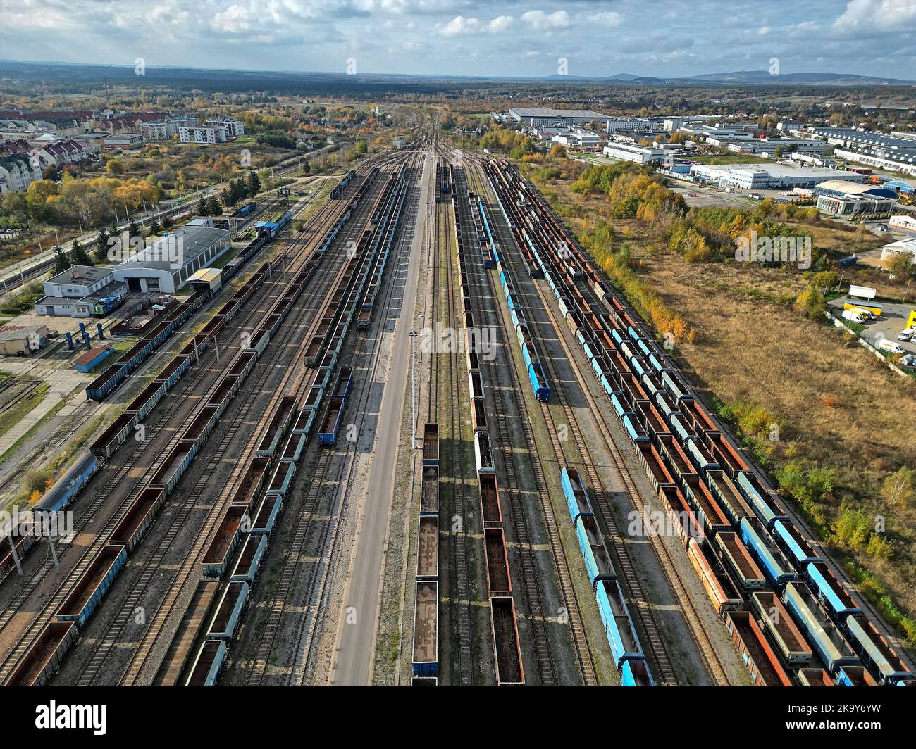 Lechia sports stadium in Gdańsk. The sun illuminates the facade of the ...