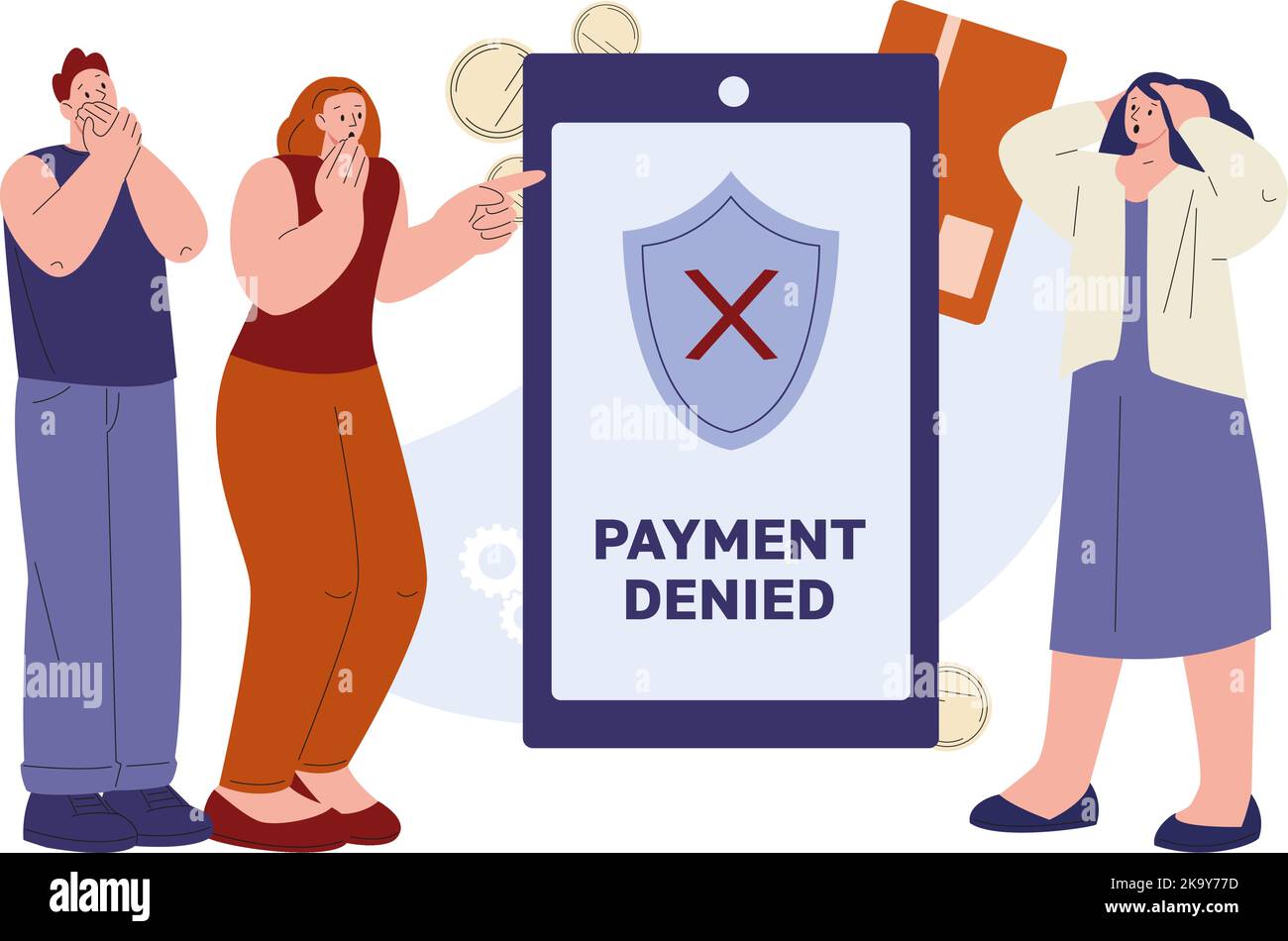 Online payment denied. Smartphone pay error, bad connection. Internet ... Online payment denied. Smartphone pay error, bad connection. Internet ...