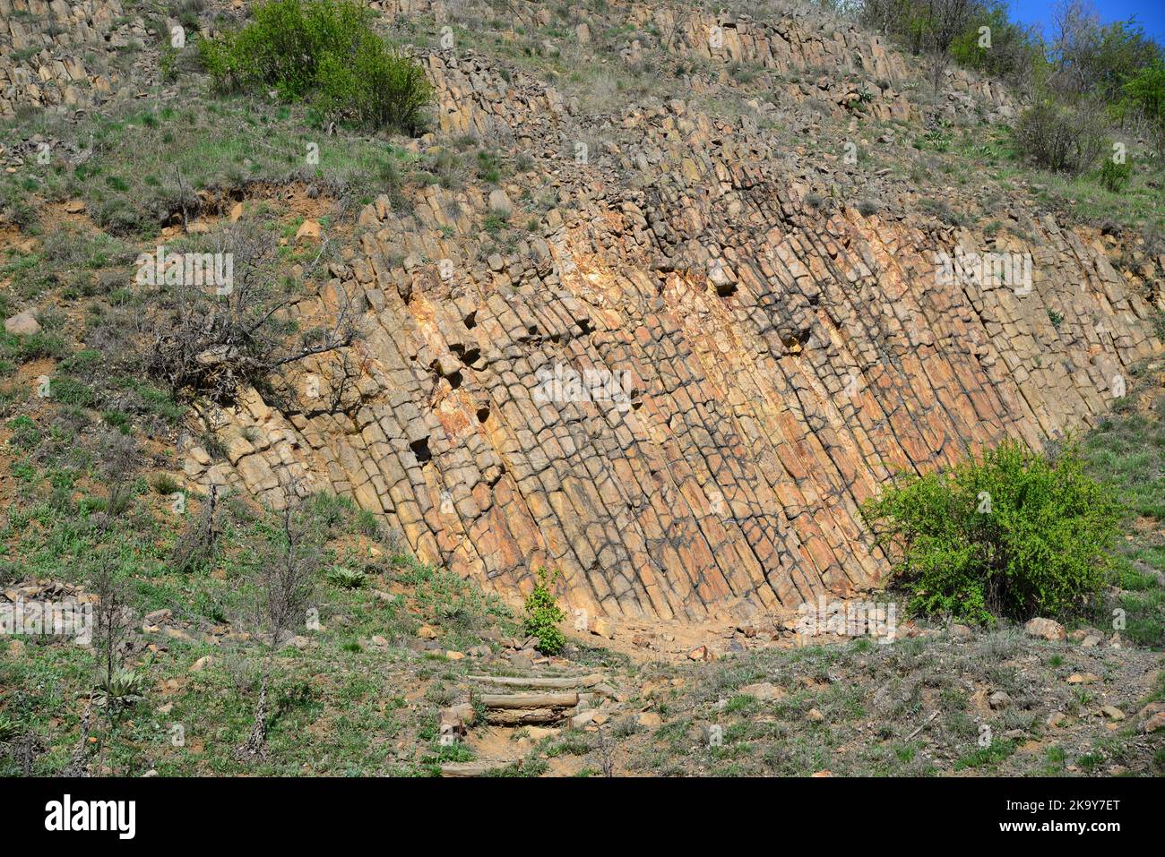Ancient Guvem Basalt Columns is in Kizilcahamam, Ankara, Turkey Stock ...