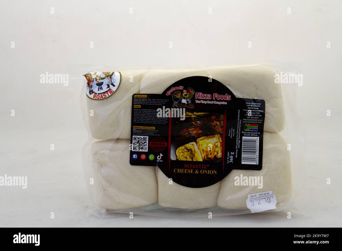 Johannesburg, South Africa - a packet of Nizza Foods roasties isolated ...
