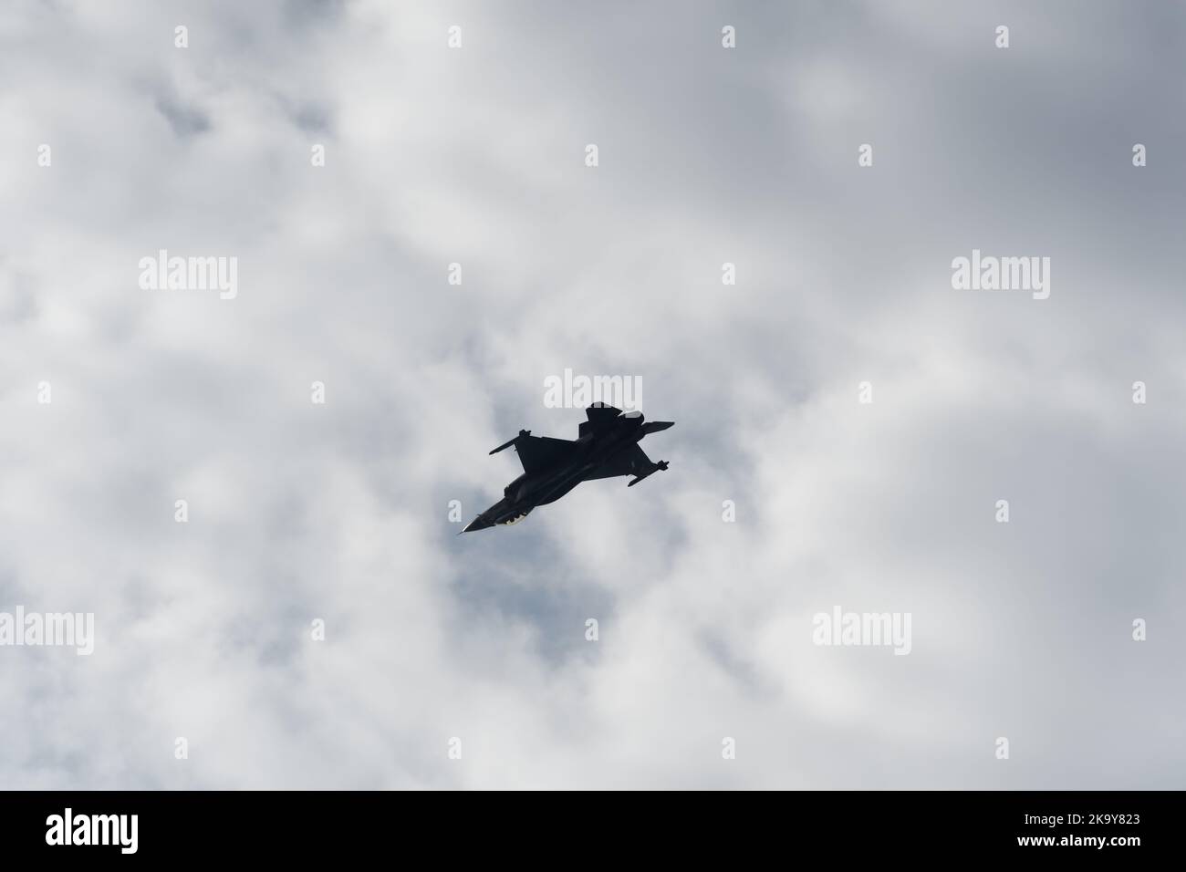 F-16C Block 52 plus fighter demonstrating flight air show. HAF Hellenic ...