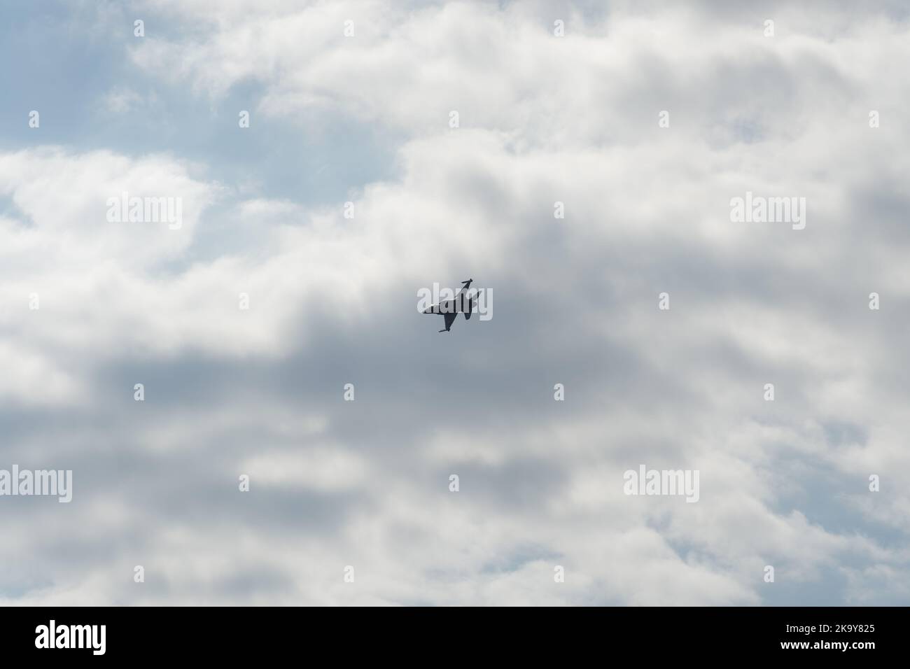 F-16C Block 52 plus fighter demonstrating flight air show. HAF Hellenic ...