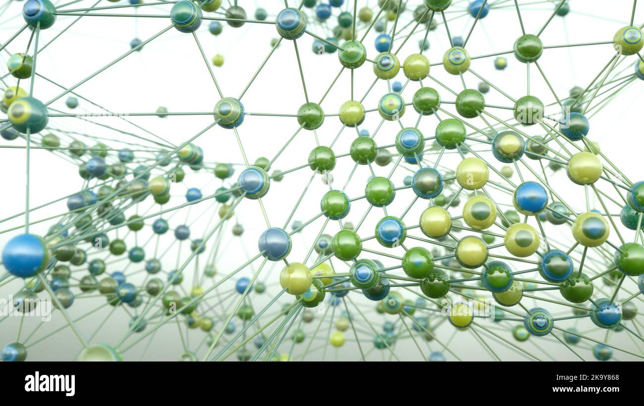 3D particles connection concept background Stock Photo - Alamy