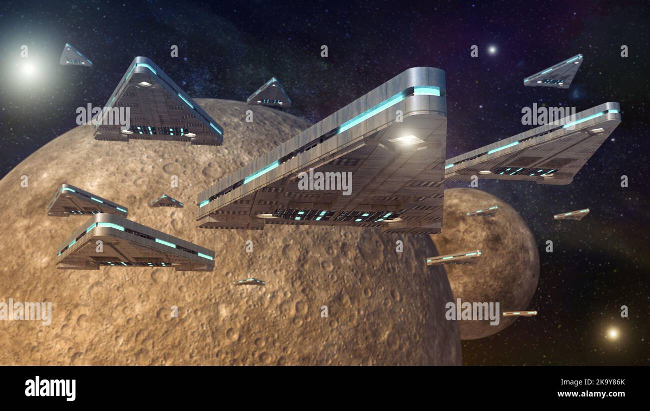 3d render ufo alien spaceship Stock Photo - Alamy