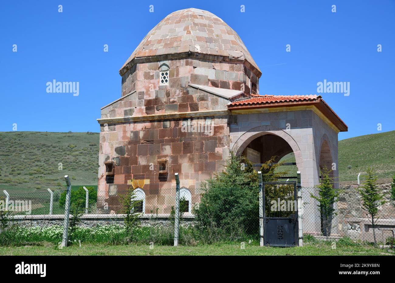 Haci Tugrul Baba Tomb, located in the countryside of the Turkish city ...