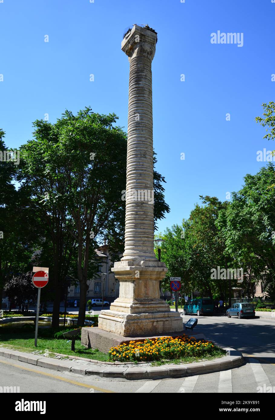 Located in Ankara, Turkey, the Julian Column was built by the Romans in ...