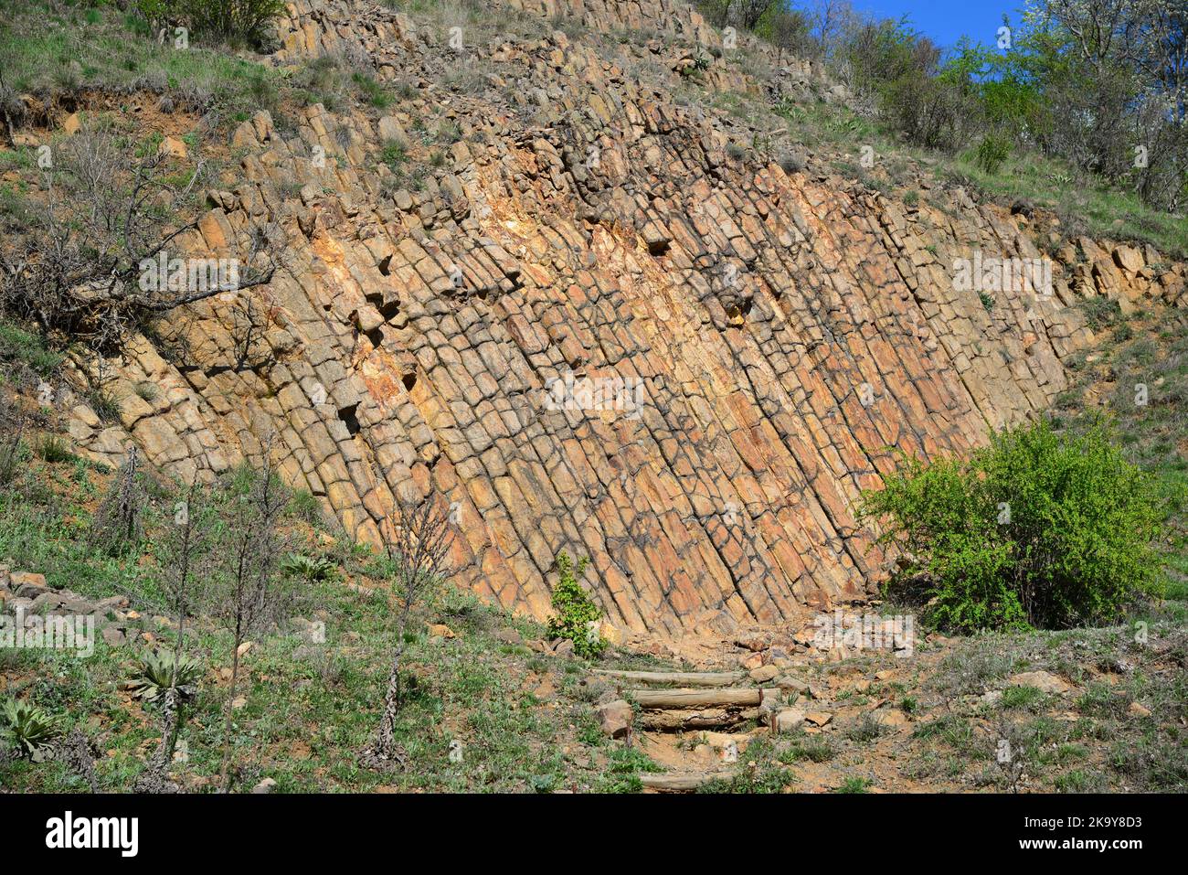 Ancient Guvem Basalt Columns is in Kizilcahamam, Ankara, Turkey Stock ...