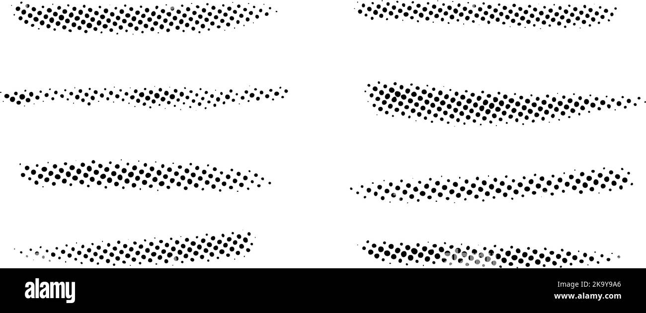 Grunge halftone strokes set. Black comic pop art stripes collection ...