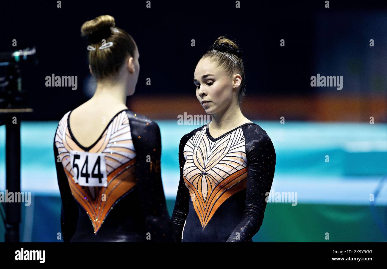LIVERPOOL - Eythora Thorsdottir (r) and Eve de Ruiter during the ...