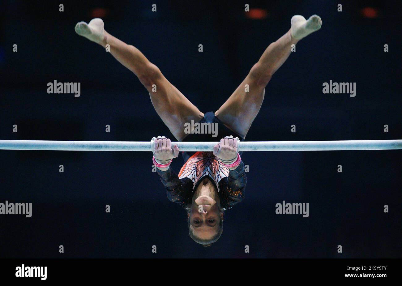 Netherland's Naomi Visser competes on the Uneven bars during day two of ...