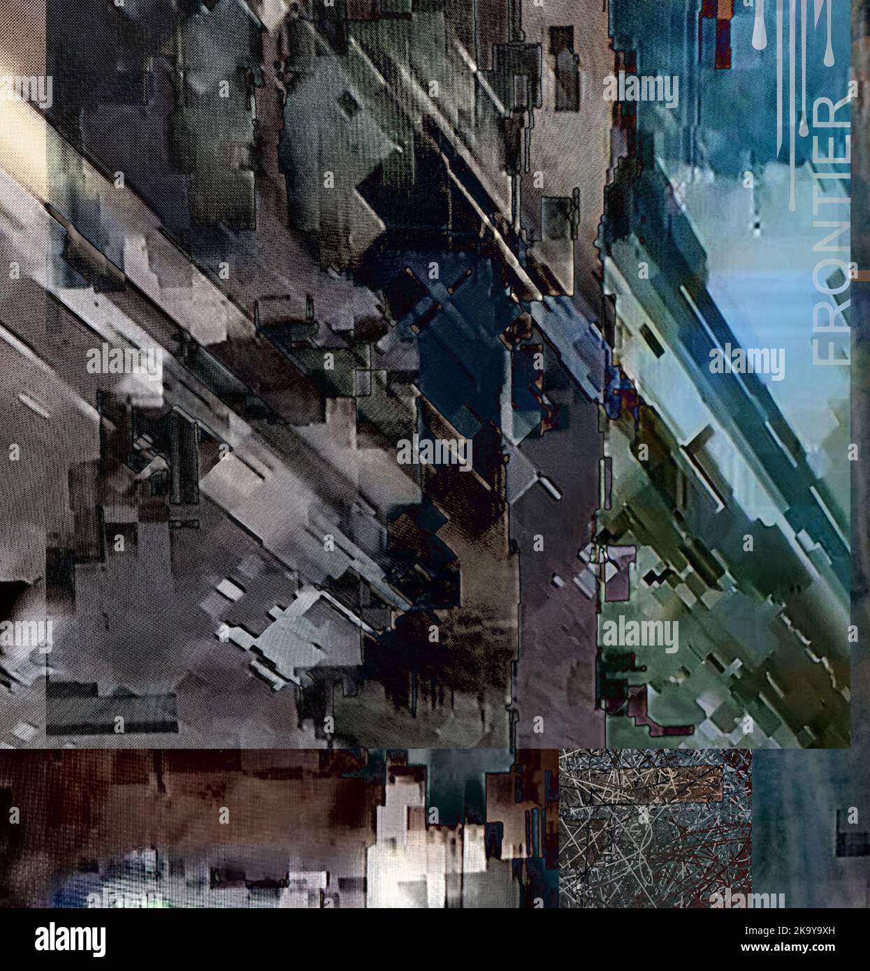 Digital abstract art. Glitch effect. 3D rendering Stock Photo - Alamy