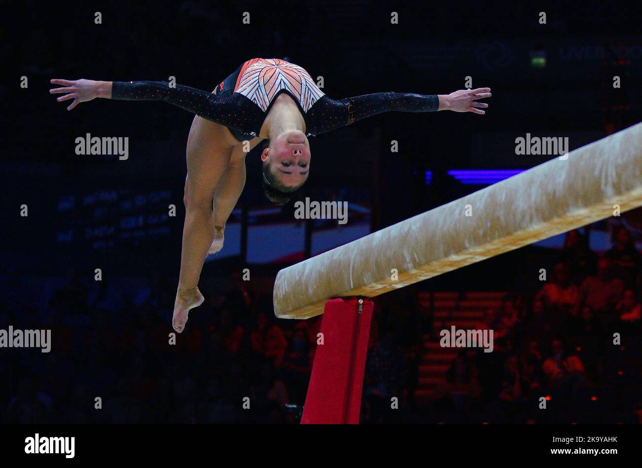 Netherland's Eythora Thorsdottir competes on the beam during day two of ...