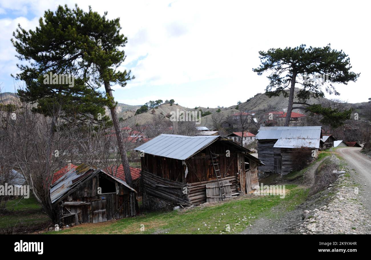 Karacasu Village is an old Turkish village in Nallihan, Turkey Stock ...
