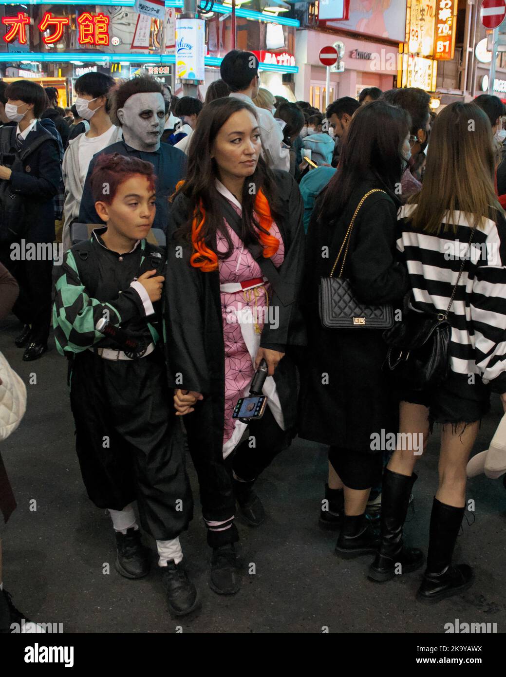 Tokyo, Japan. 30th Oct, 2022. People dress up in their favorite ...