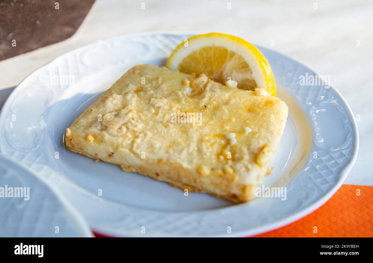 Greek grilled cheese from a Greece local resturant Stock Photo - Alamy