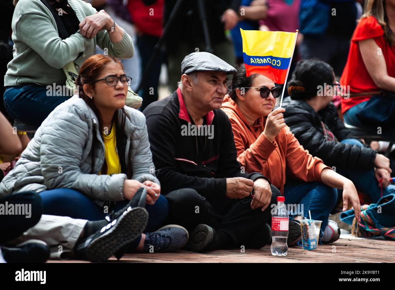 Colombian fans gather and react across Bogota, Colombia to watch the ...