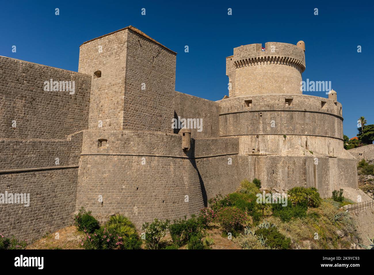 DUBROVNIK, CROATIA, EUROPE - The walled fortress city of Dubrovnik ...