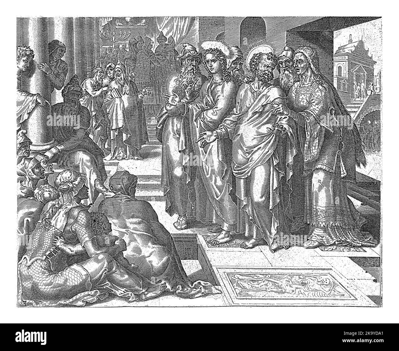 The priest and the temple guards imprison Peter and John in the temple ...