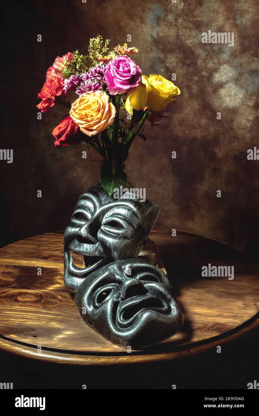 Still life with masks hi-res stock photography and images - Alamy