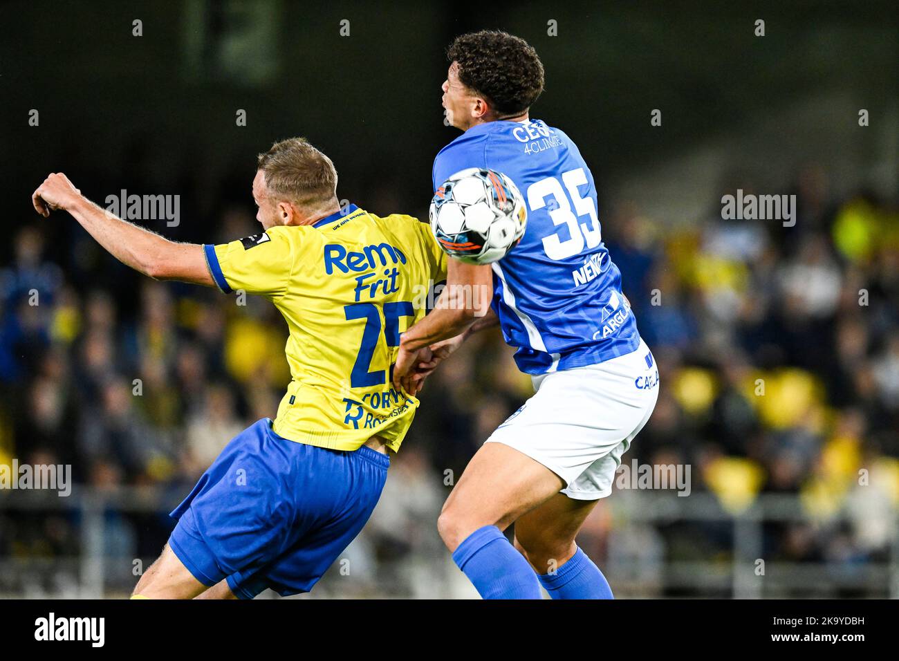 Beveren's Alexander Corryn and Jong Genk's András Németh pictured in ...