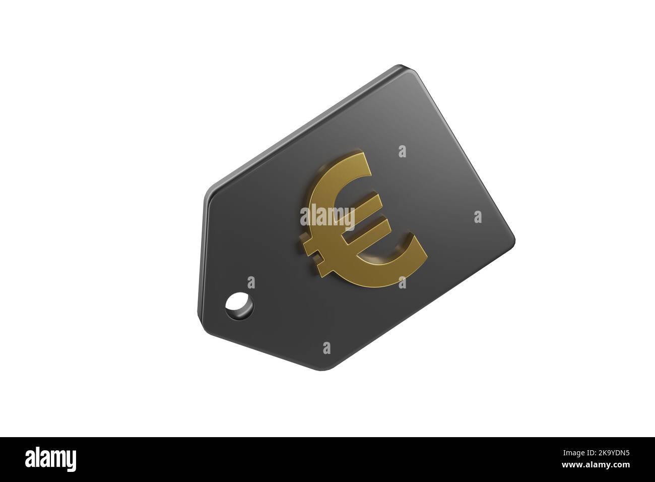 Golden Promotional label with euro sign isolated on a white background ...