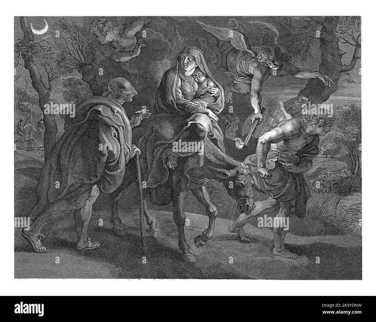 Flight to Egypt, Marinus Robyn van der Goes, after Peter Paul Rubens ...