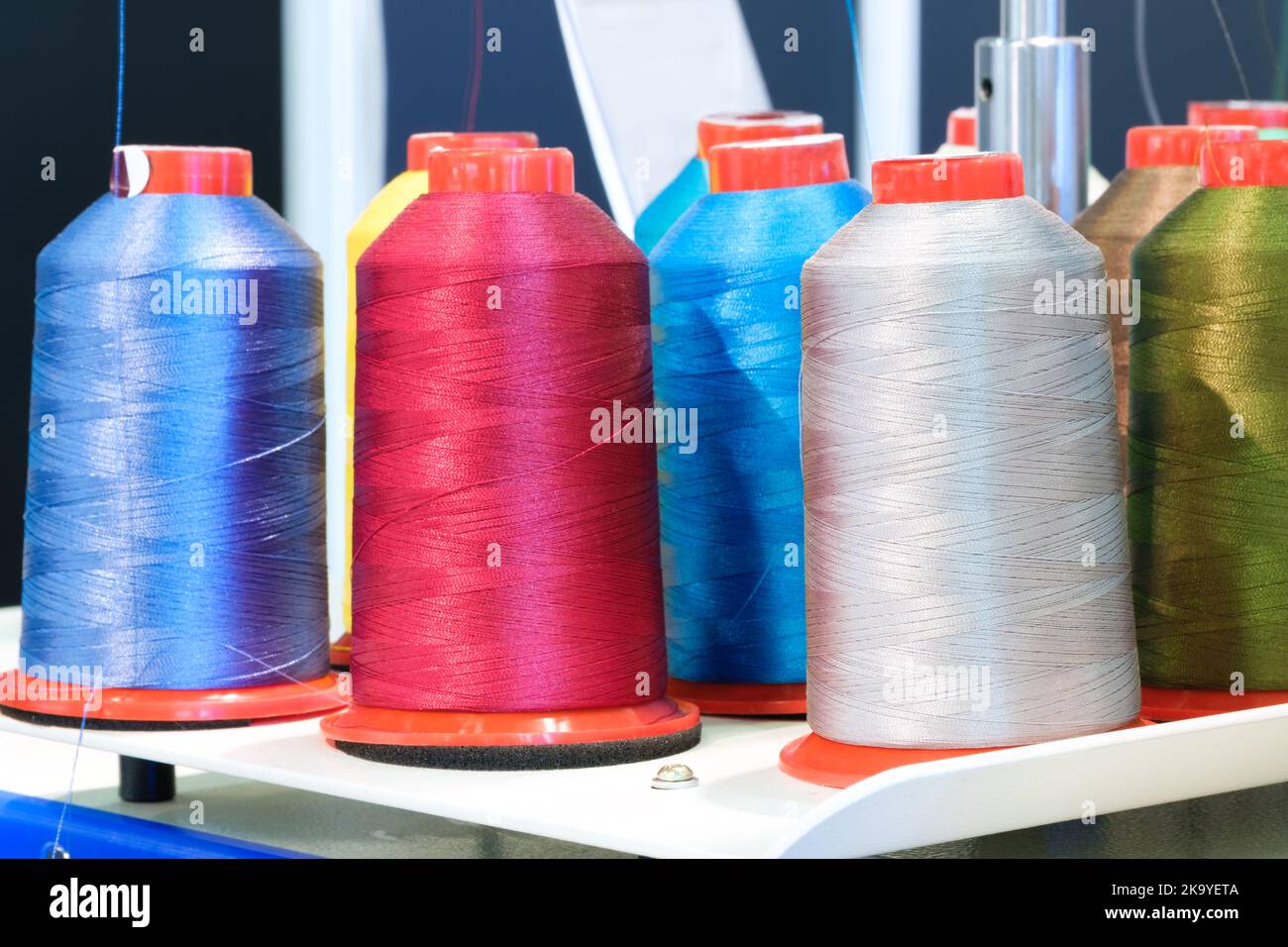 Sewing equipment, loom equipment at a garment factory, industrial ...