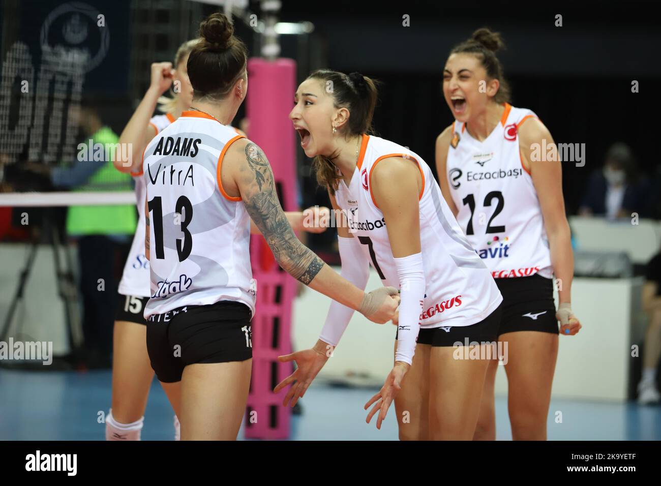 ISTANBUL, TURKEY - JANUARY 17, 2022: Hande Baladin in Vakifbank vs ...
