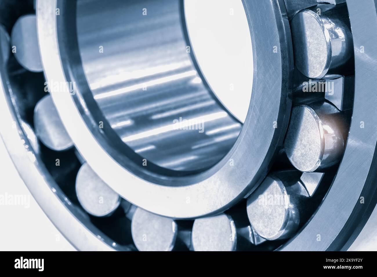 roller bearings on white background, blank for creativity close-up ...