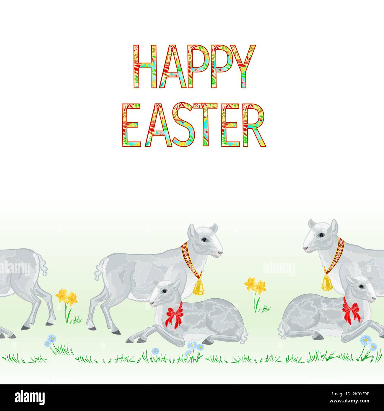 Lamb daffodil Stock Vector Images - Alamy