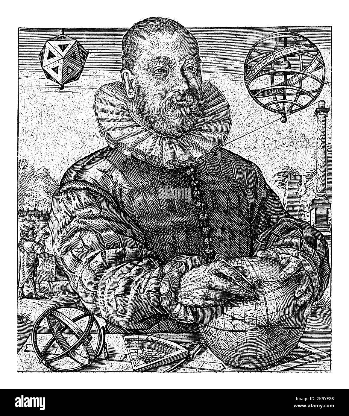 Portrait of Nicolaus Petri [van Deventer], mathematician and astronomer ...