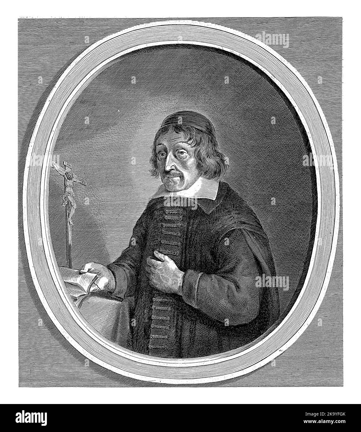 Portrait of Petrus Laurentius, Jesuit and theologian in Amsterdam, near ...