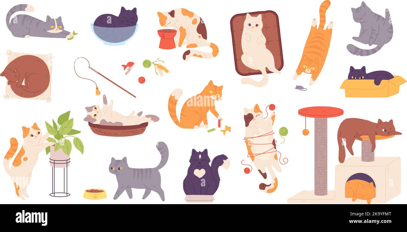 Kittens relaxation Stock Vector Images - Alamy